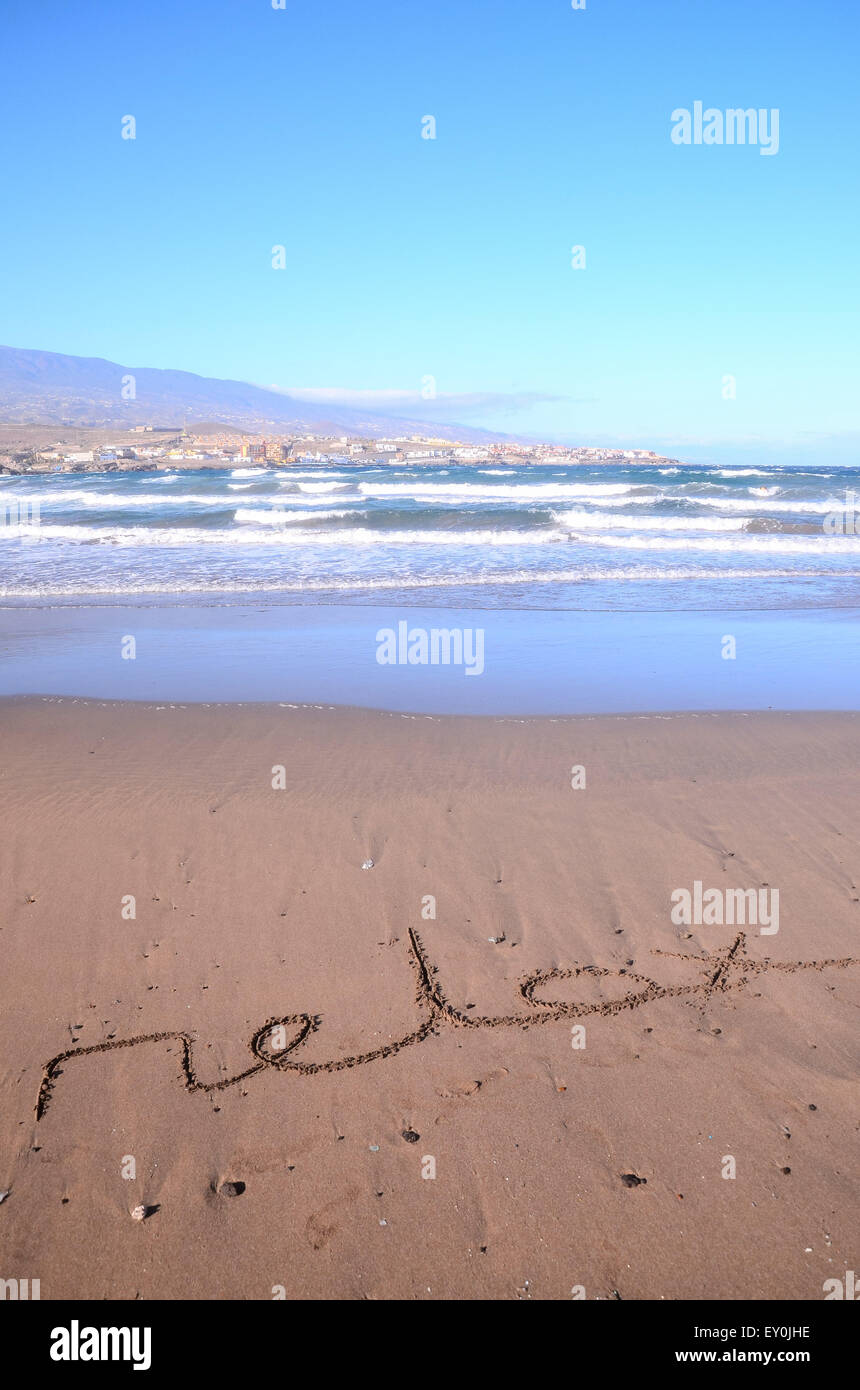 Word Written on the Sand Stock Photo - Alamy
