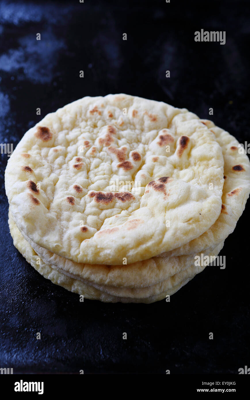 stack of fresh pittas, food Stock Photo - Alamy