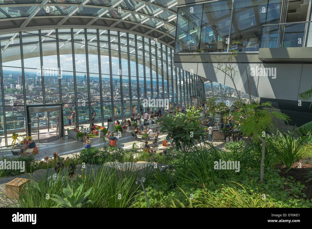 The Sky Garden in Walkie Talkie building, London, UK Stock Photo - Alamy