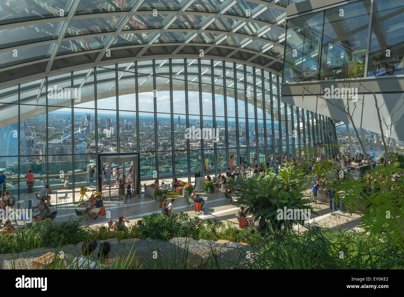 The Sky Garden in Walkie Talkie building, London, UK Stock Photo - Alamy