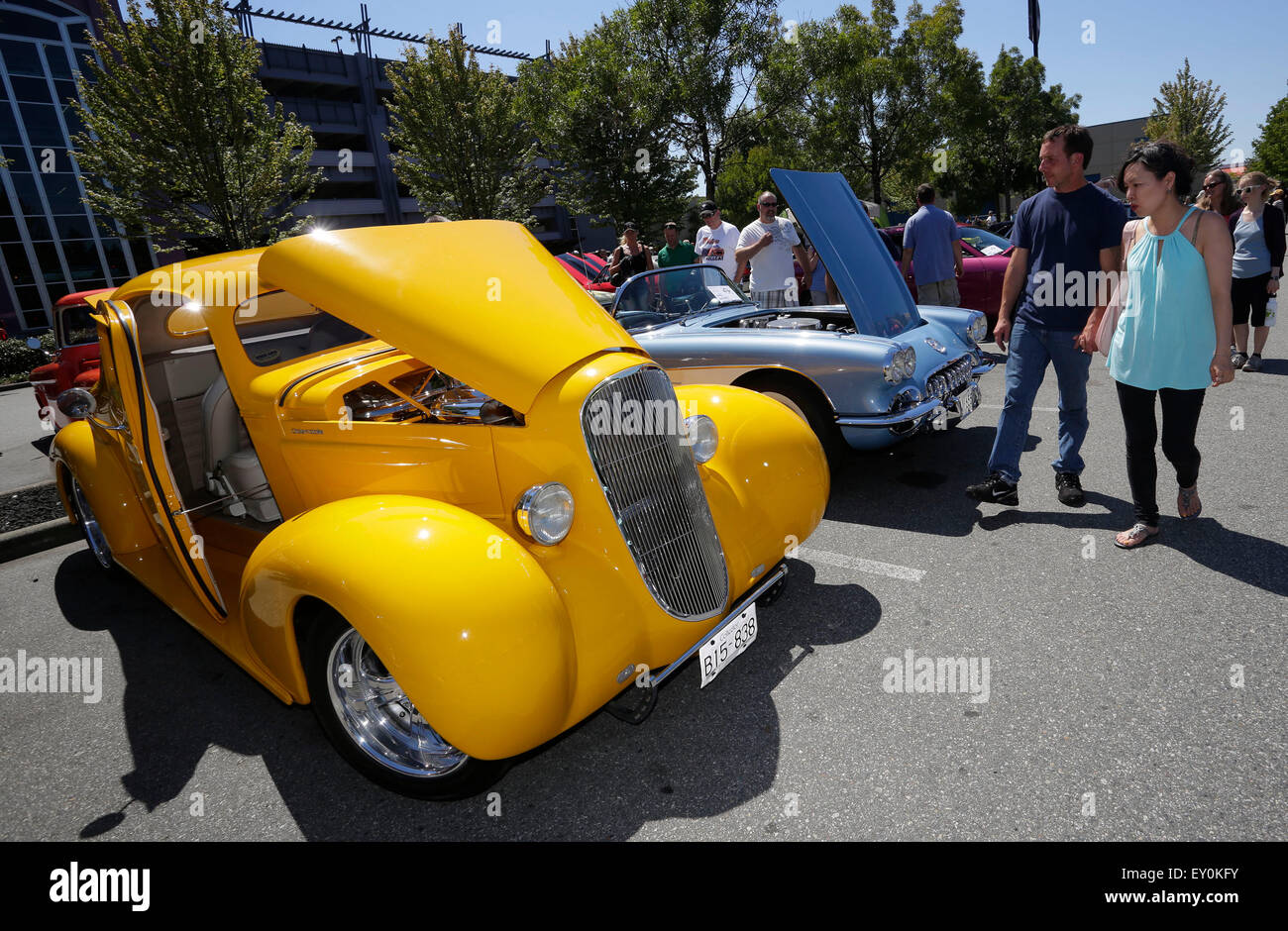 Vancouver, Canada. 18th July, 2015. People visit the Ultimate Car Show ...