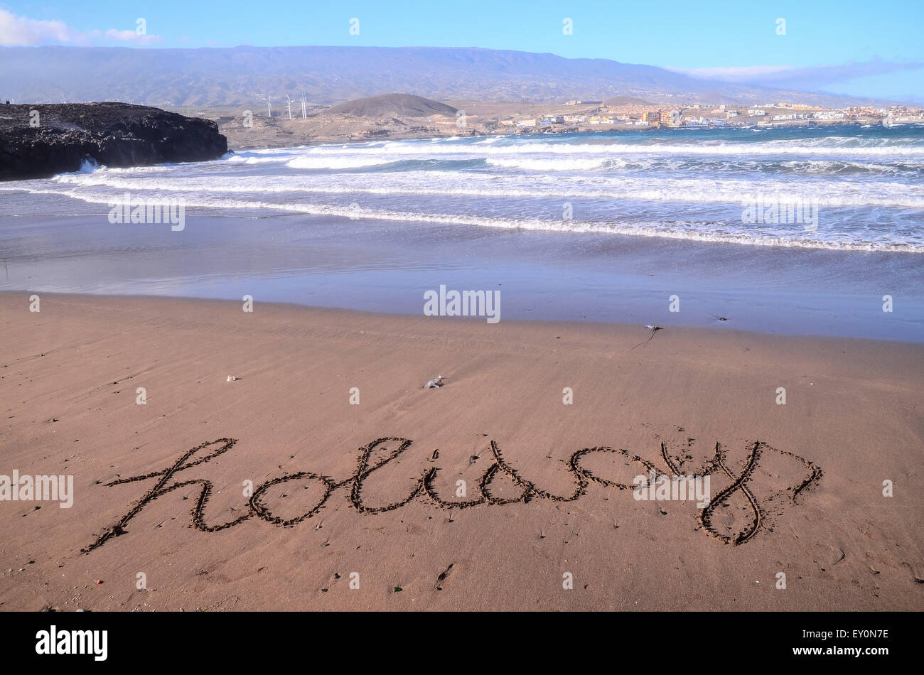 Word Written on the Sand Stock Photo - Alamy