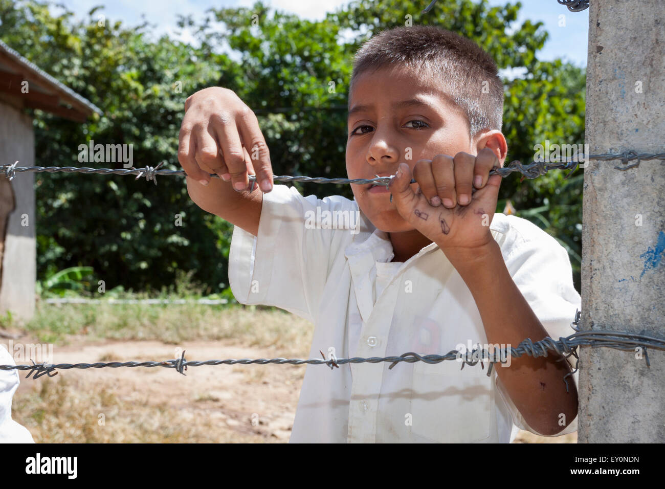 Nicaraguan boy in the rural area of Cusmapa, Nicaragua Stock Photo - Alamy