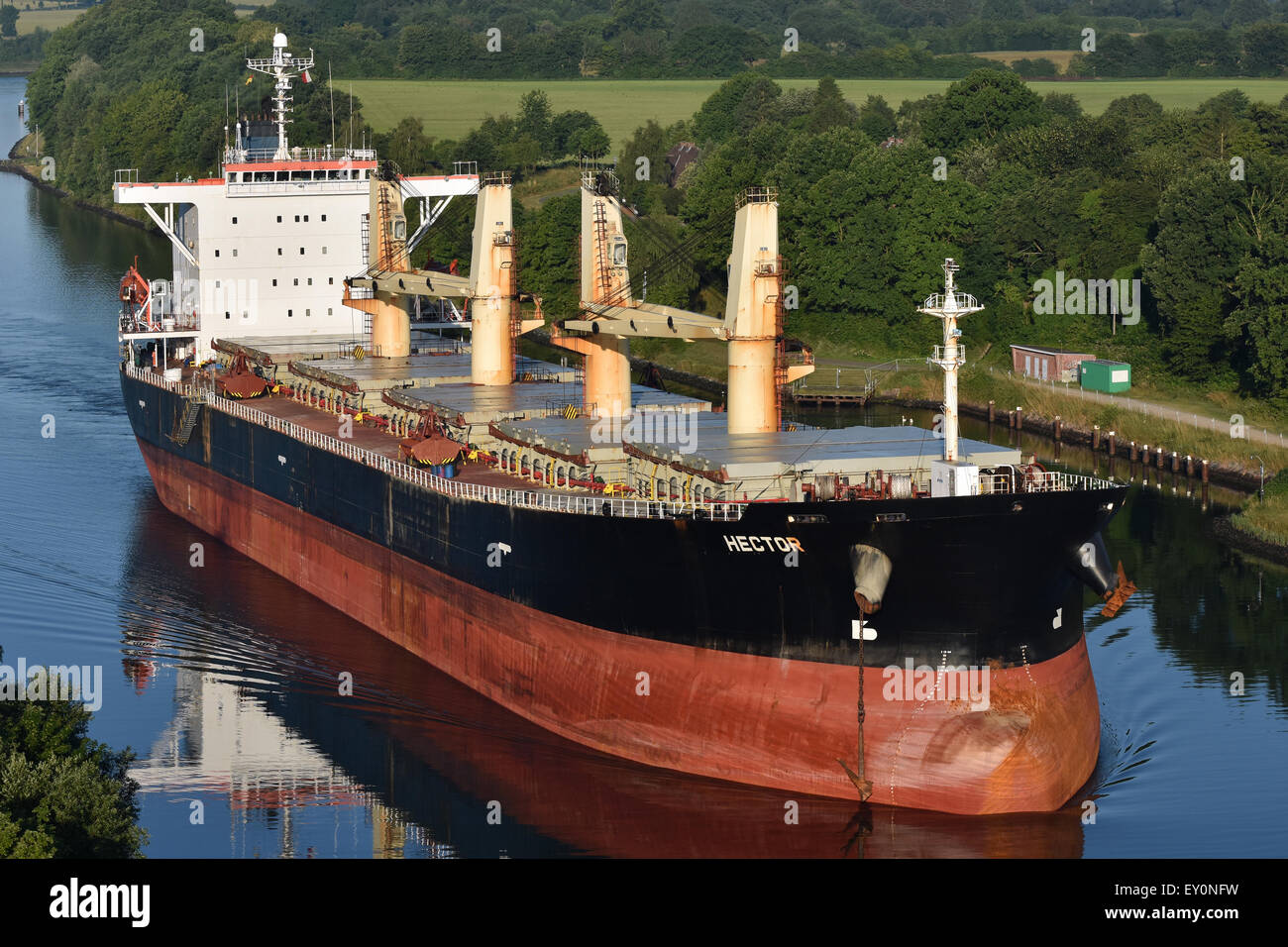 Supramax Bulkcarrier Hector passing the Kiel Canal Stock Photo - Alamy