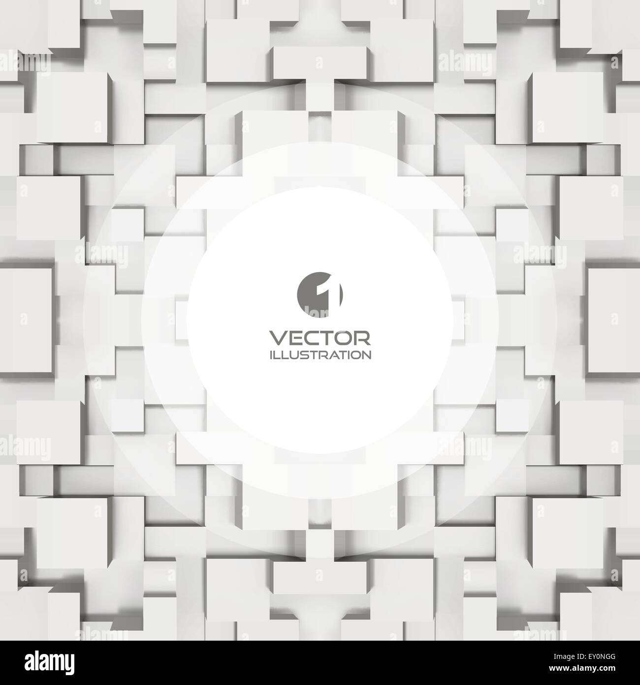 Abstract background of 3d blocks. Vector illustration. With place for ...