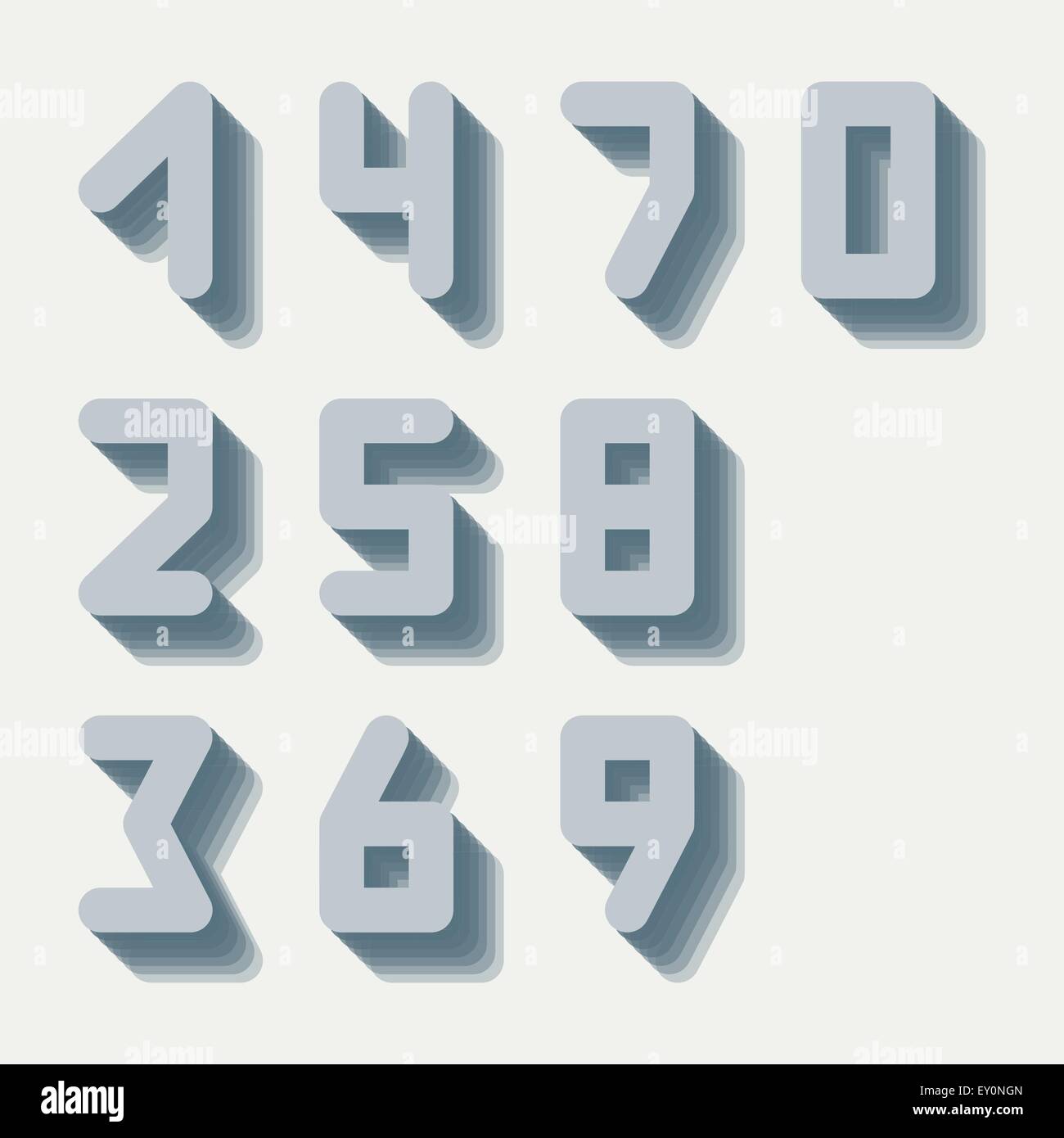 Number icons. Vector set. Can be used for design and presentation Stock ...
