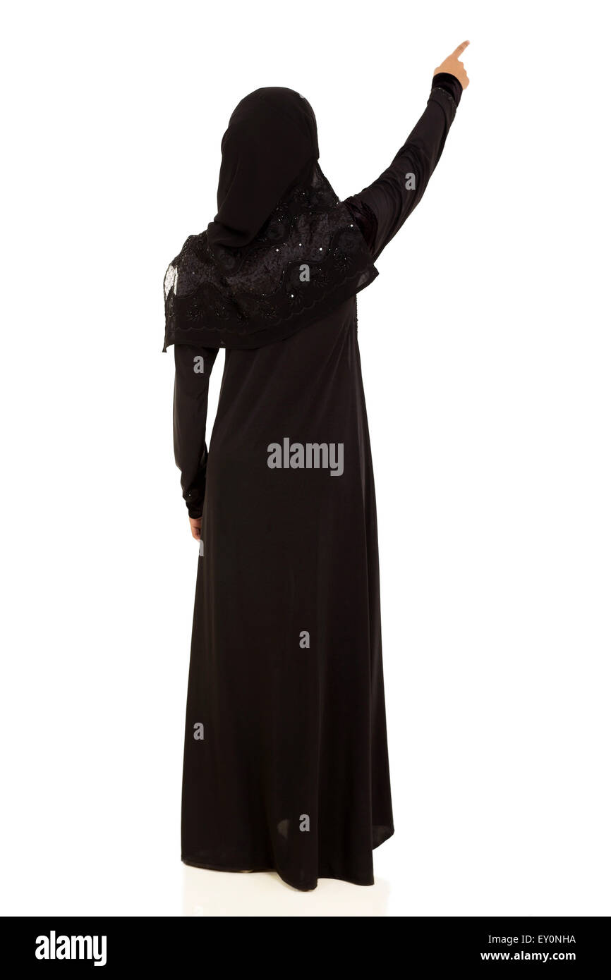 Muslim girl back view hi-res stock photography and images - Alamy