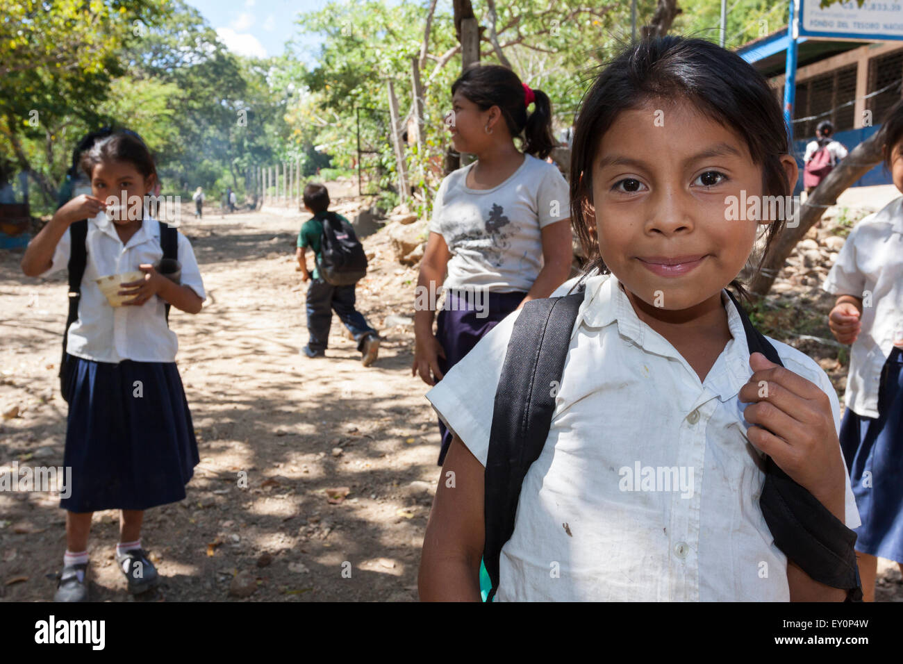 Student Nicaraguan boys and girls in the rural area of Cusmapa ...