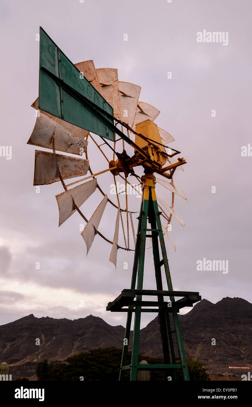 Vintage Wind Mill Stock Photo - Alamy
