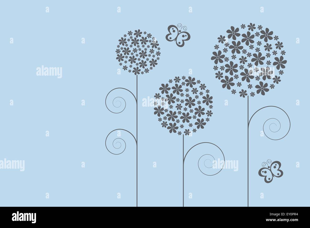 blue abstract flowers Stock Vector Image & Art - Alamy