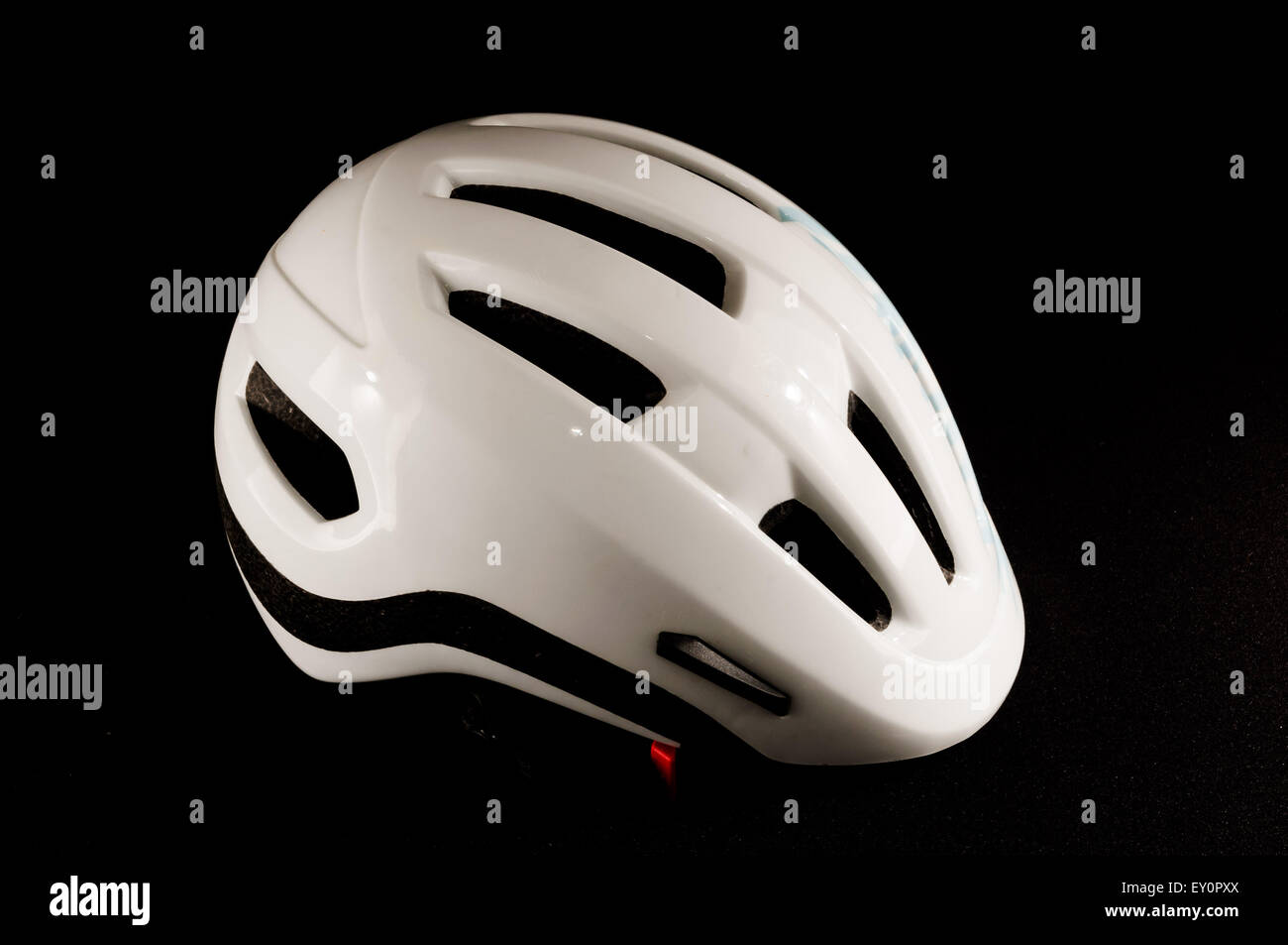 White Bicycle Bike Safety Helmet Stock Photo - Alamy