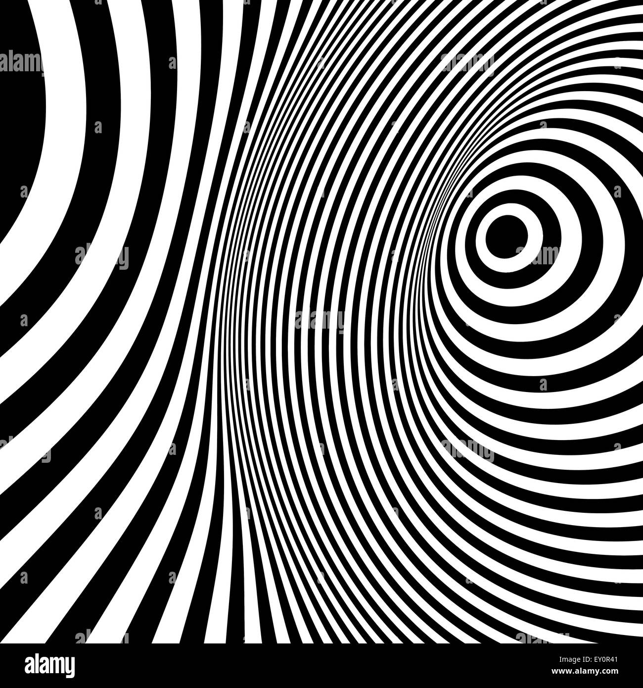 Black and white abstract striped background. Optical Art. 3d vector ...