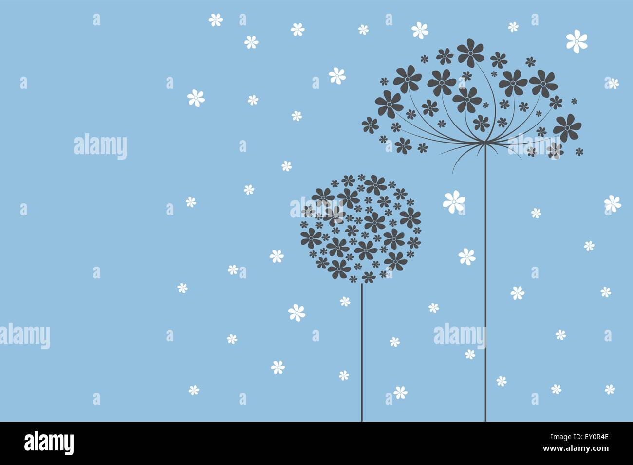 blue abstract flowers Stock Vector Image & Art - Alamy