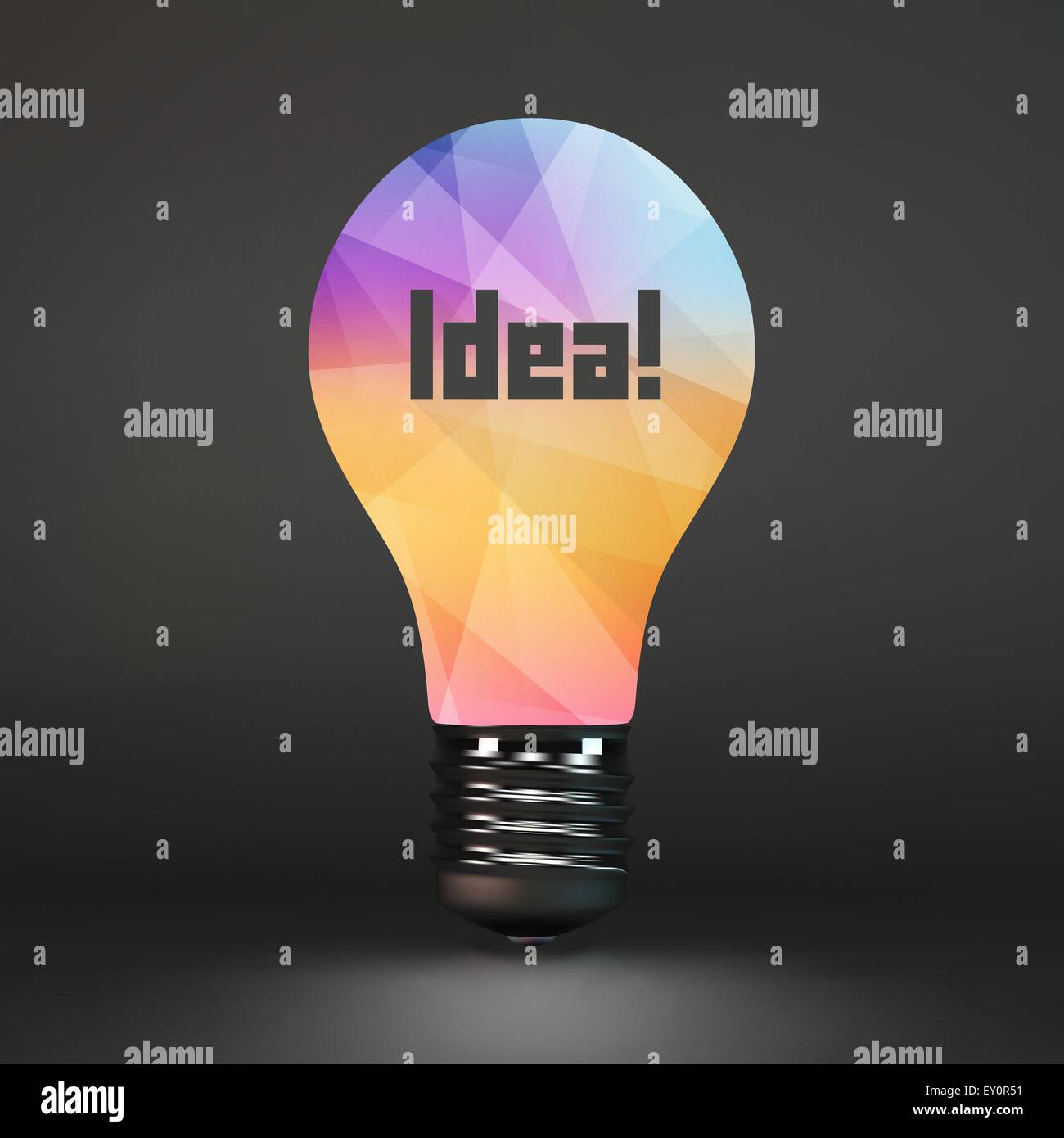 Lightbulb idea symbol. 3d vector illustration. Can be used as ...