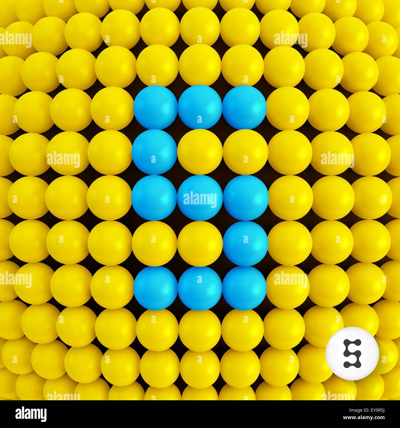 Number five. Abstract mathematics background. 3d vector illustration ...