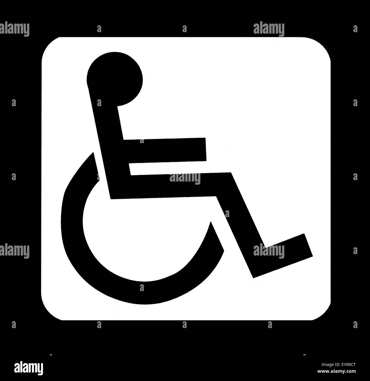 handicap sign isolated on white background Stock Photo - Alamy