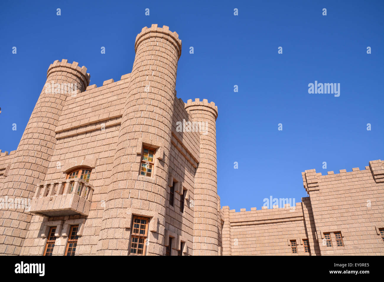 Medieval Brown Castle Stock Photo - Alamy