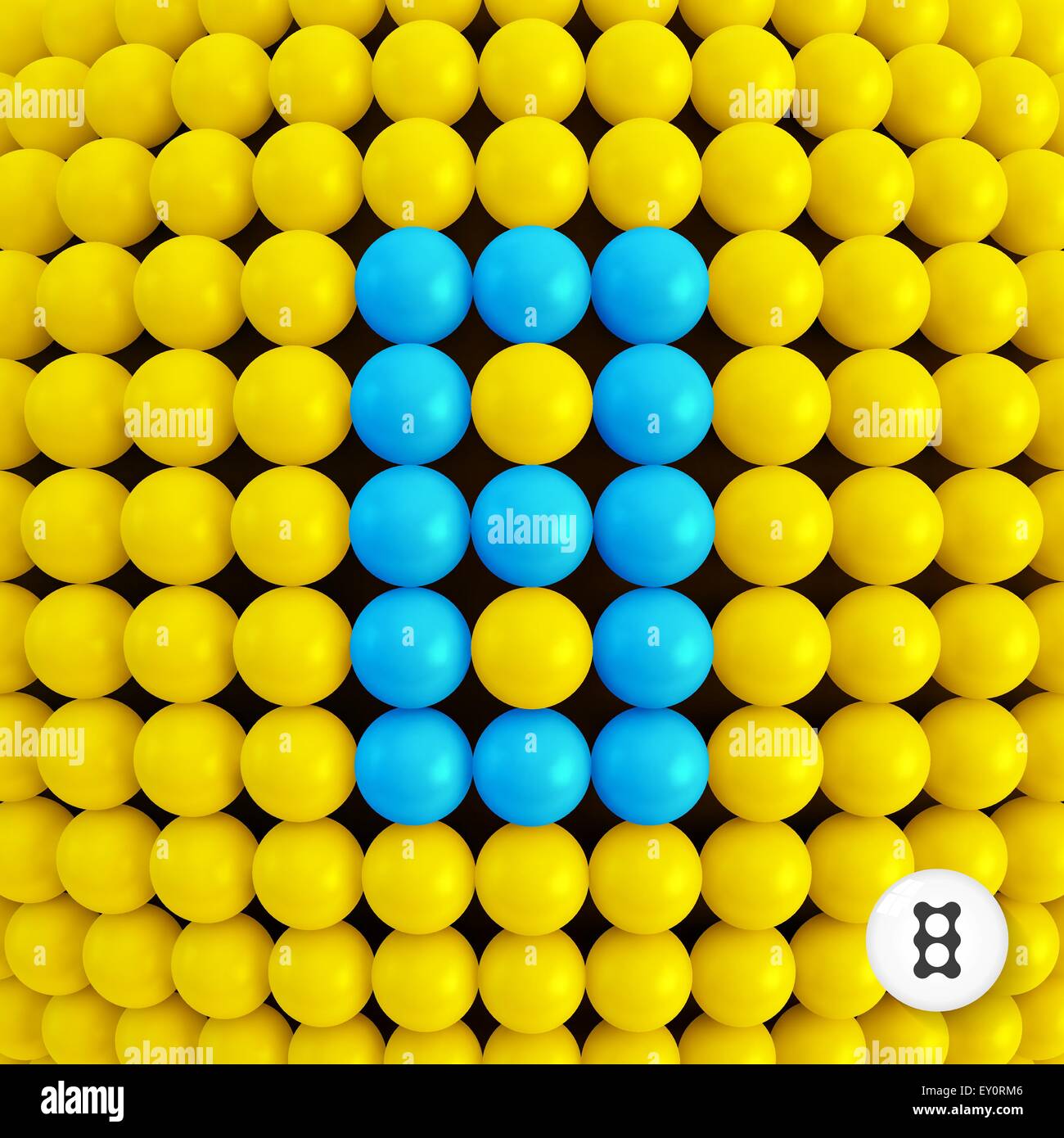 Number eight. Abstract mathematics background. 3d vector illustration ...