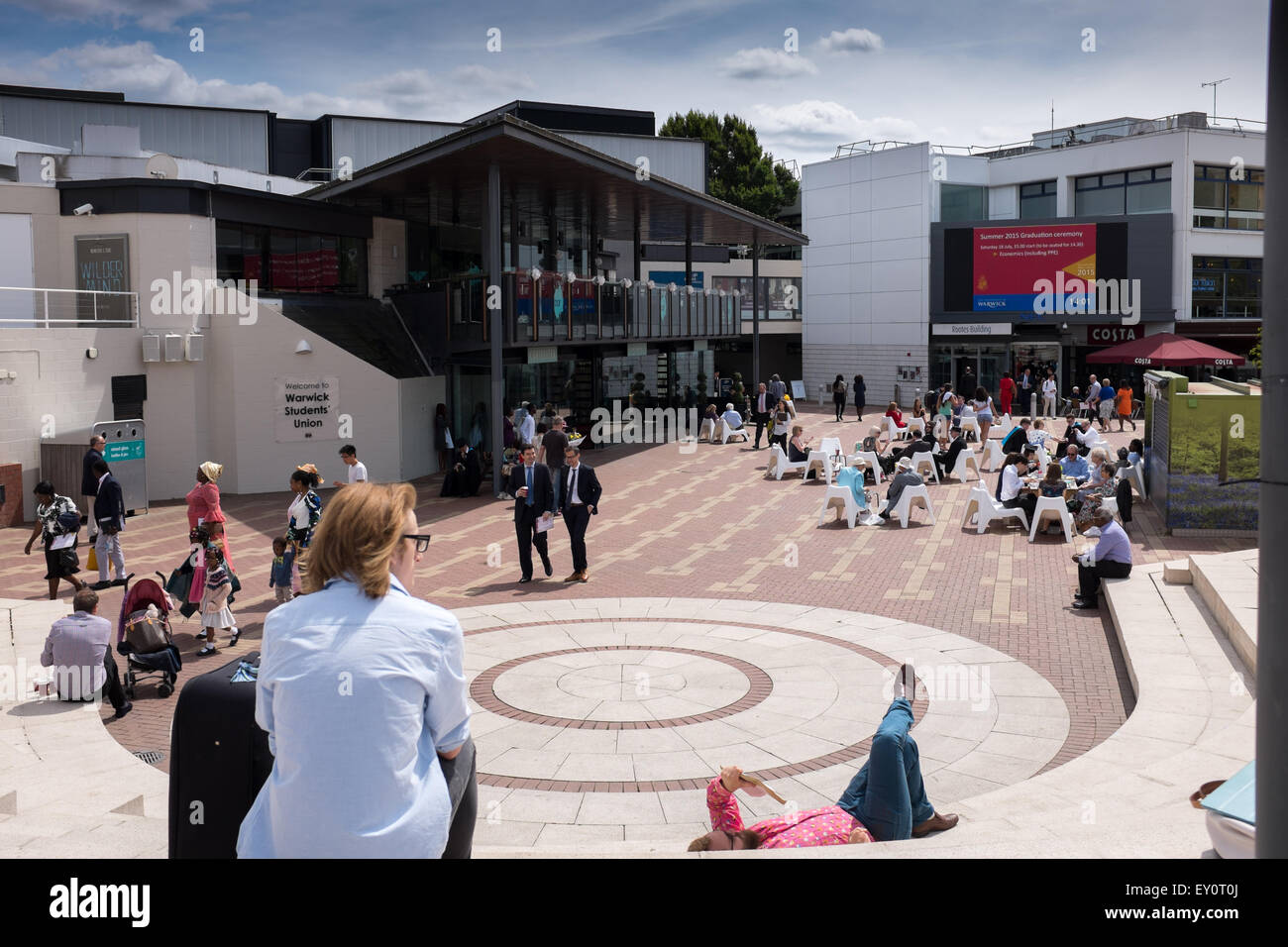 Graduates at Warwick university graduation ceremony July 2015 at the ...