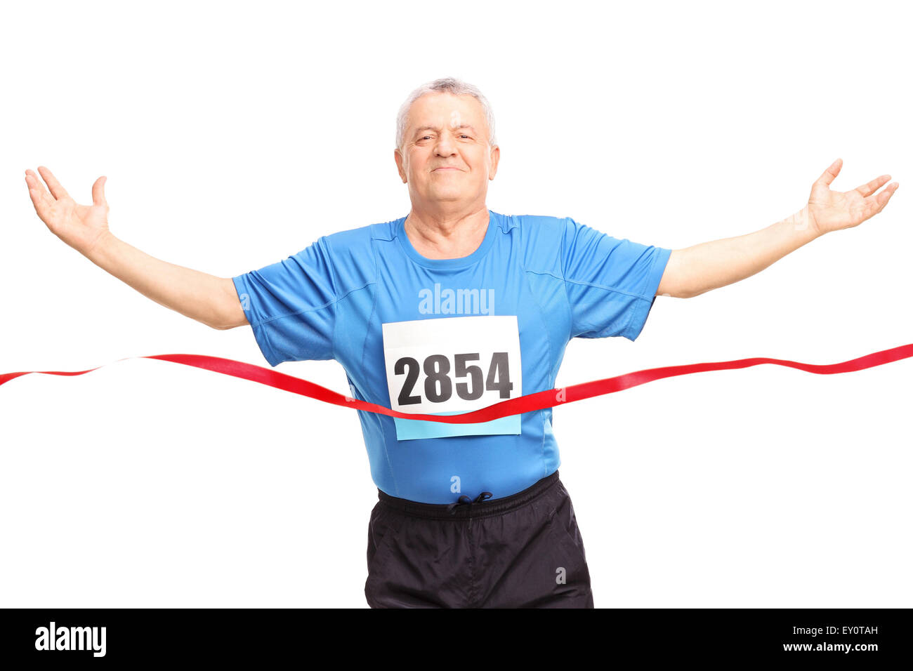 Runner finishing race High Resolution Stock Photography and Images - Alamy