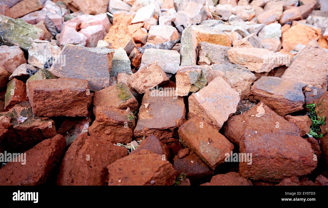 Heap of bricks in the house site near Vienna Stock Photo - Alamy