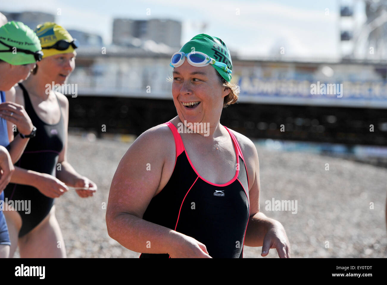 Brighton, UK. 19th July, 2015. Fiona England launches her 50k outdoor ...