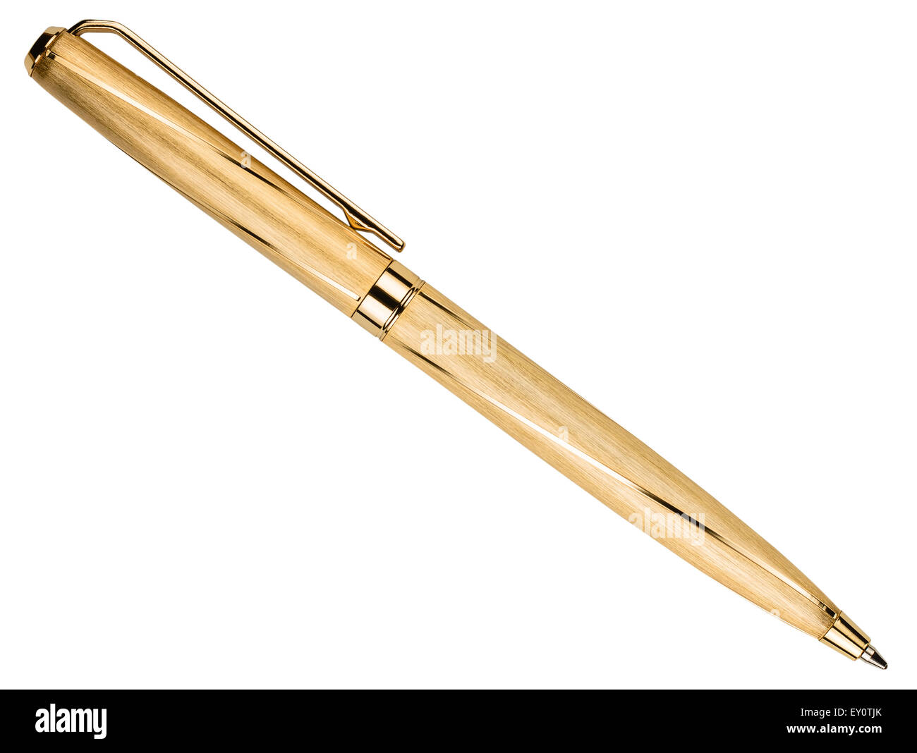 gold pen isolated on white Stock Photo - Alamy