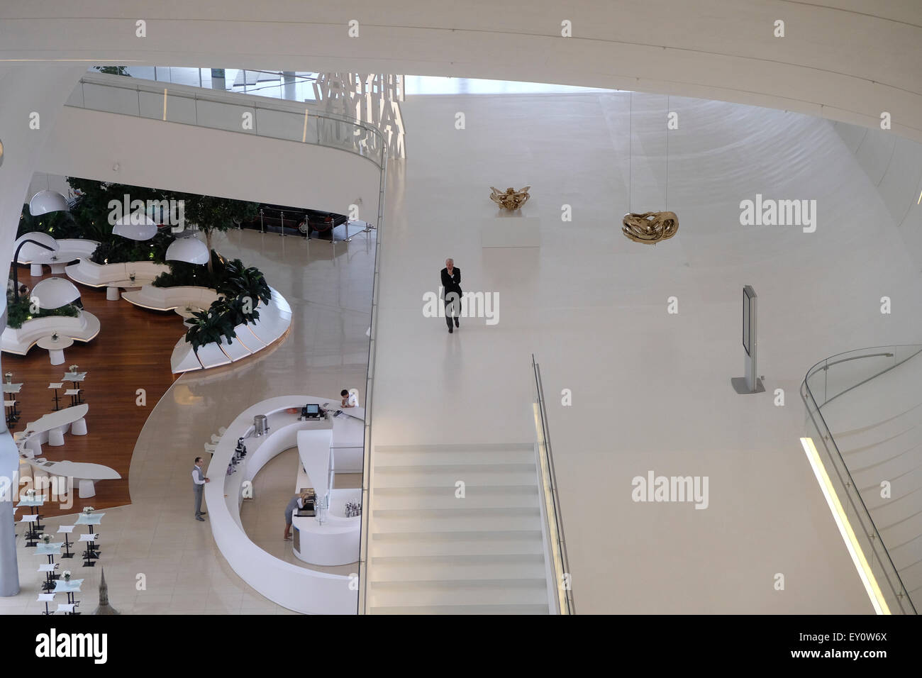 Interior of the Heydar Aliyev Center designed by Iraqi-British ...