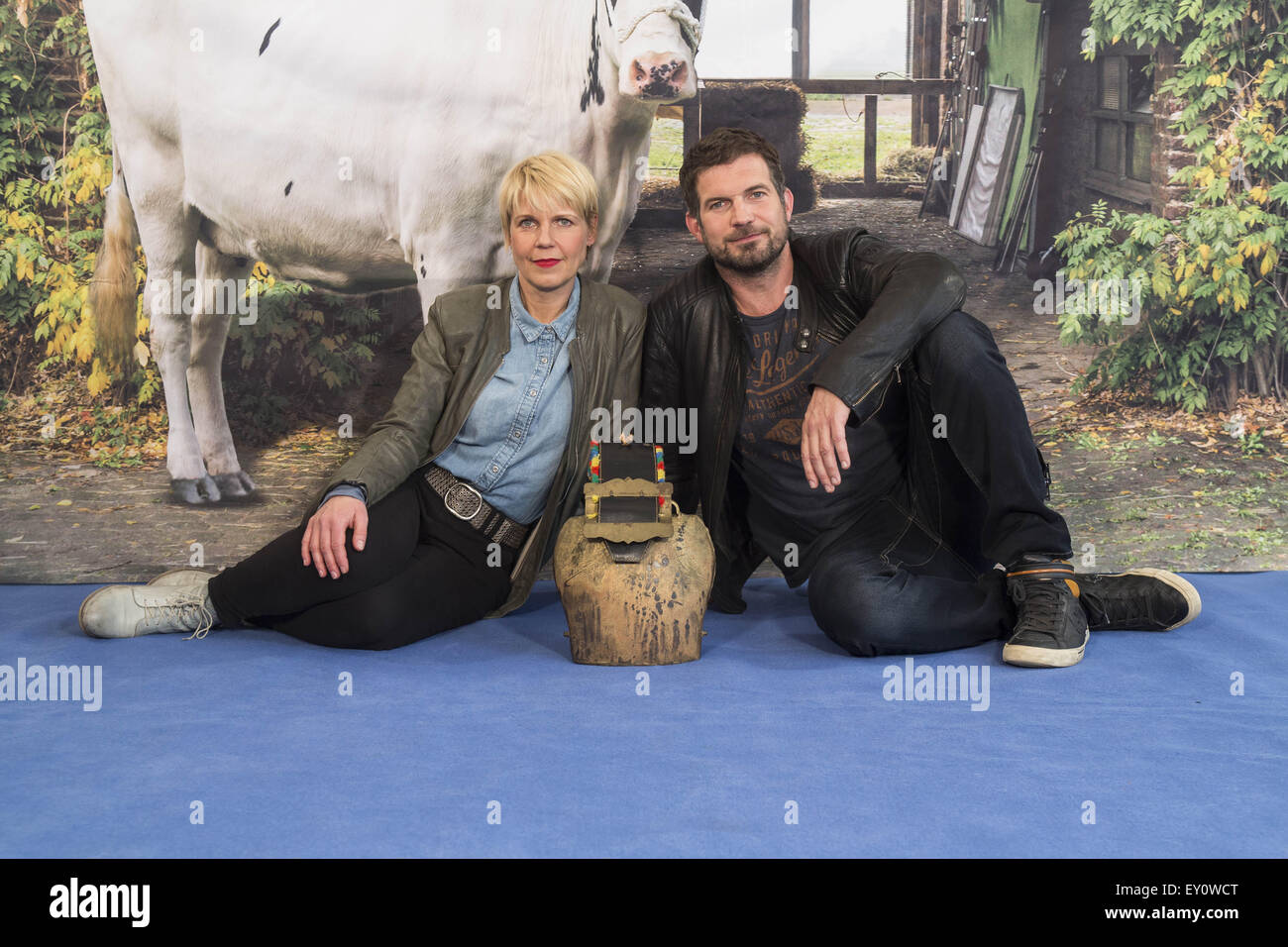 Actors promoting the new ARD series "Die Kuhfluesterin" at Hotel Onyx ...