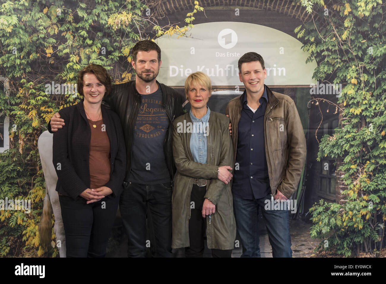 Actors promoting the new ARD series "Die Kuhfluesterin" at Hotel Onyx ...