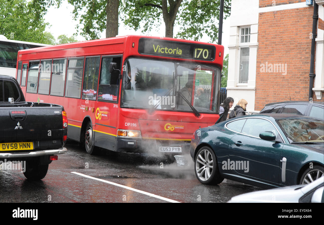 London Bus hit a sports car in London Featuring: London Bus Where ...
