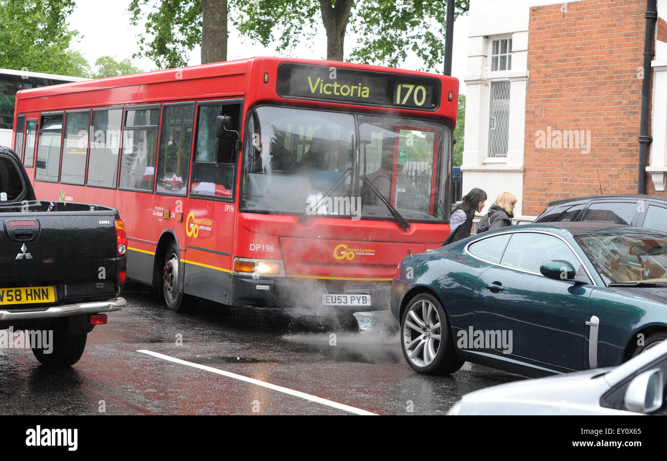 London Bus hit a sports car in London Featuring: London Bus Where ...