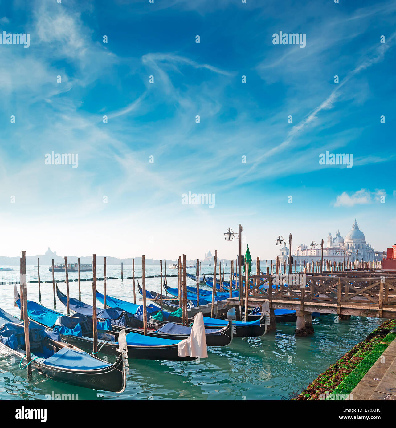 Close up moored gondolas hi-res stock photography and images - Alamy