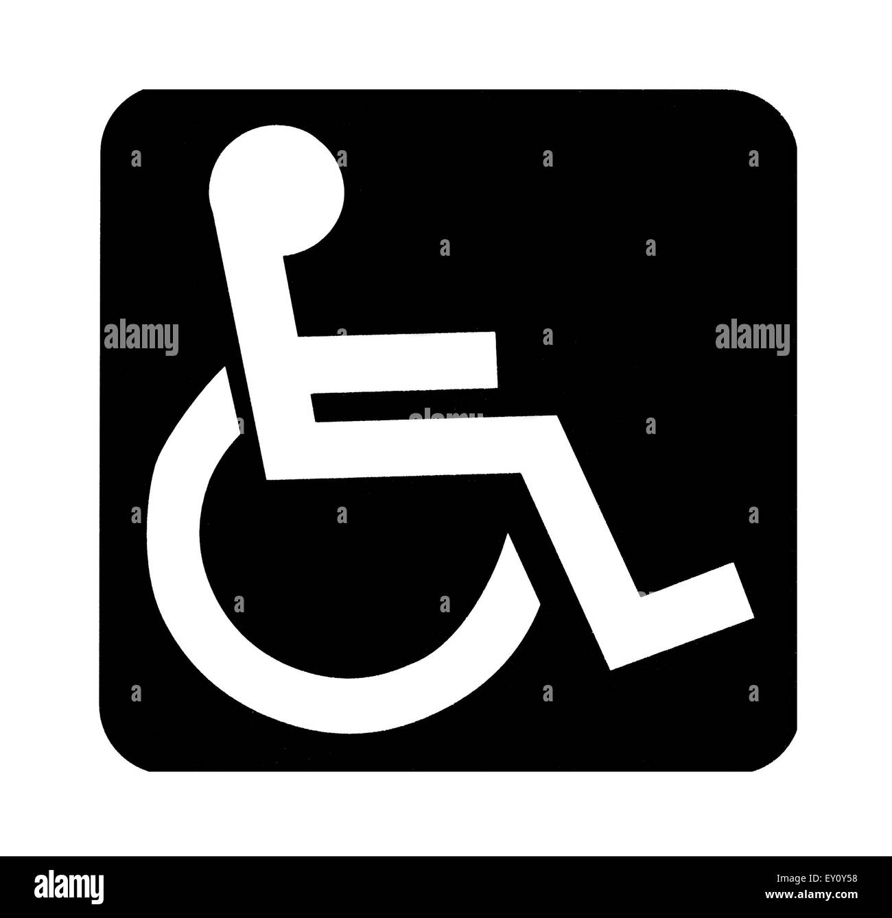handicap sign isolated on white background Stock Photo - Alamy