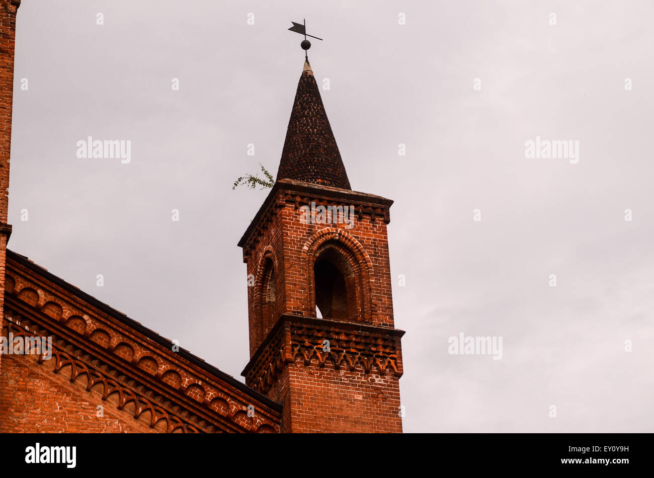 Typical Gothic Belfry Church Tower Stock Photo - Alamy
