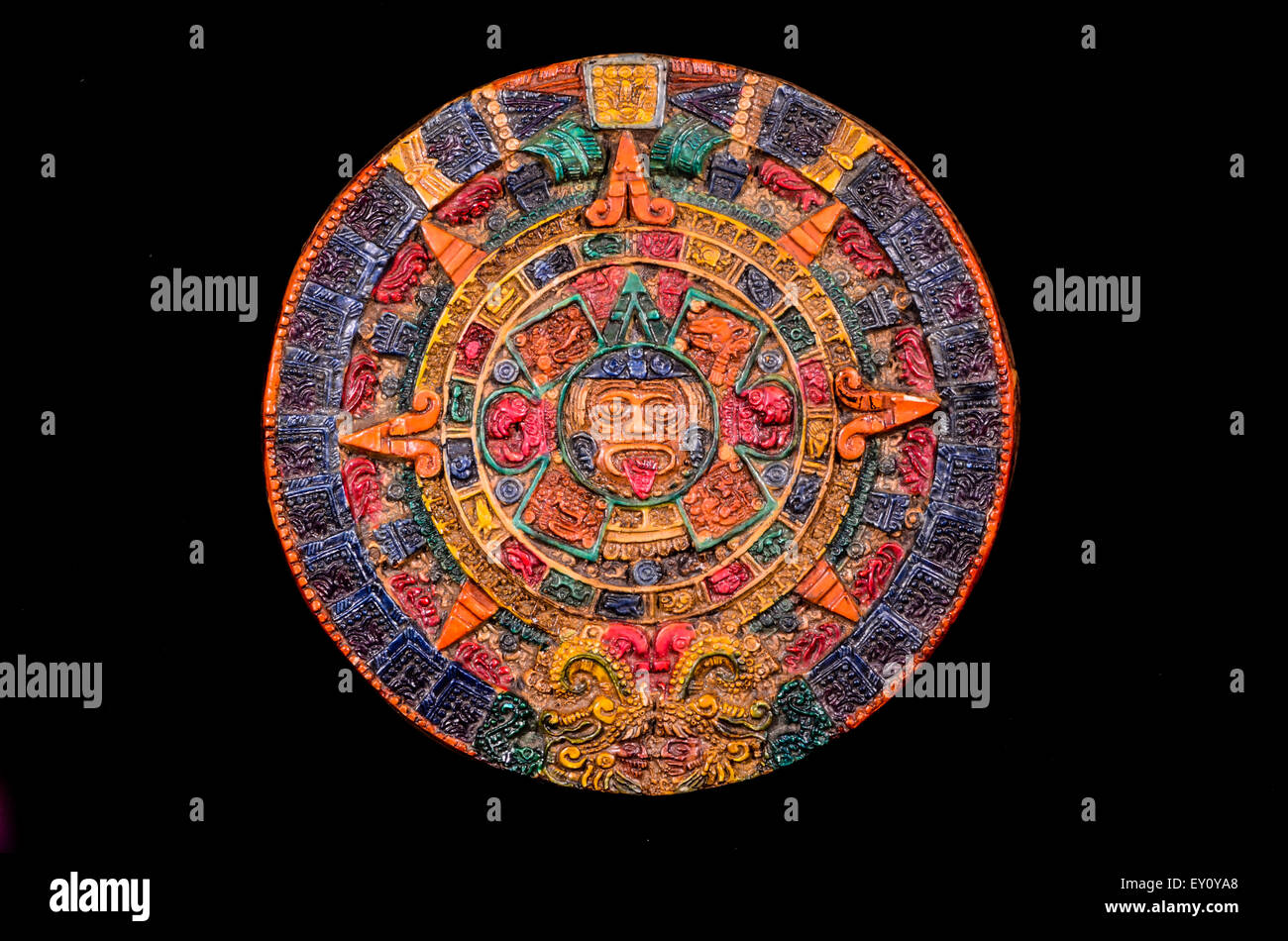Maya calendar colored hi-res stock photography and images - Alamy