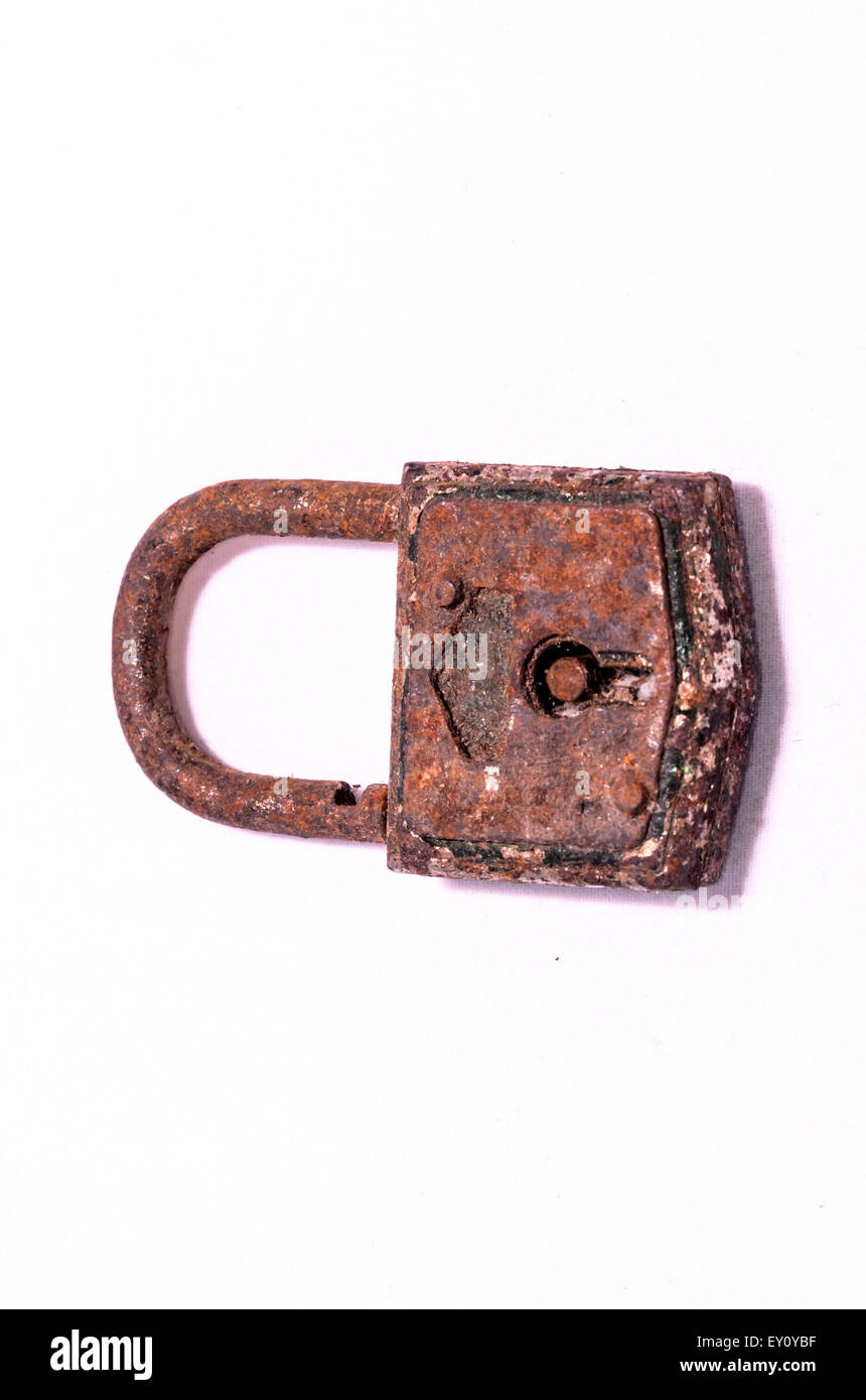 Old Antique Vintage Padlock Stock Photo - Alamy
