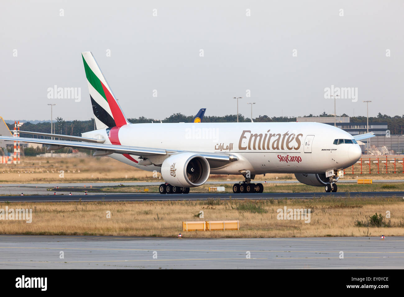 Boeing 777 Freighter of the Emirates SkyCargo Airline at the Frankfurt ...