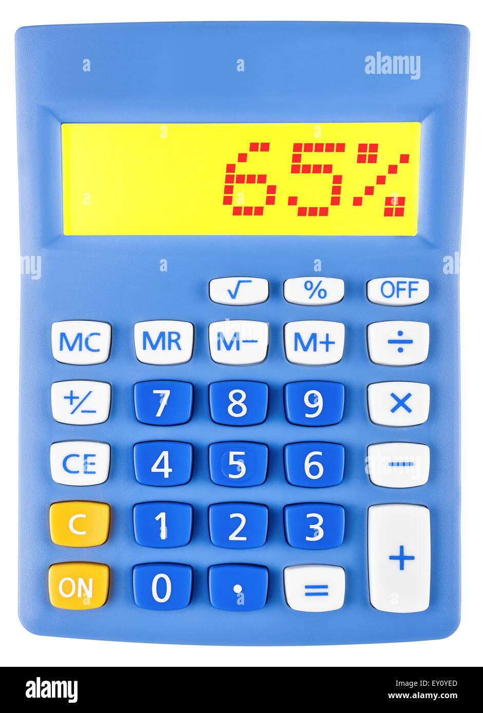 Calculator with 65 Stock Photo - Alamy