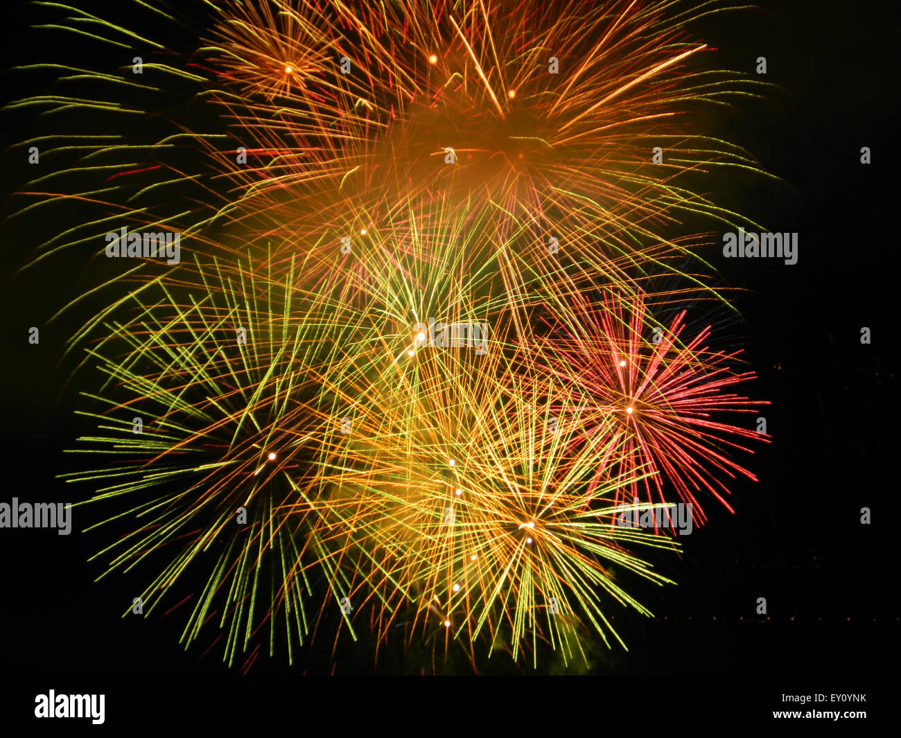 Isolated Fireworks in Venice - Italy Stock Photo - Alamy