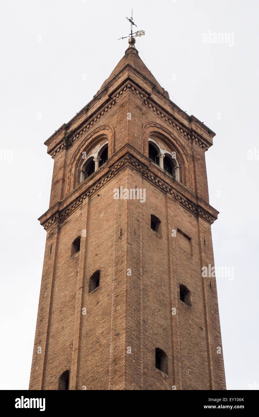 Medieval brick bell tower Stock Photo - Alamy