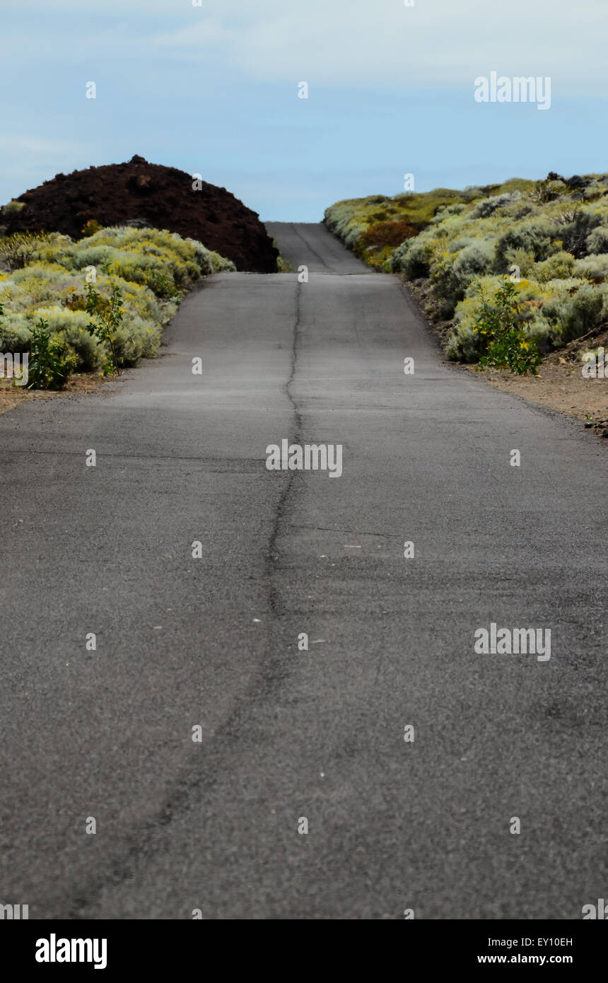 Long Lonely Road Stock Photo - Alamy