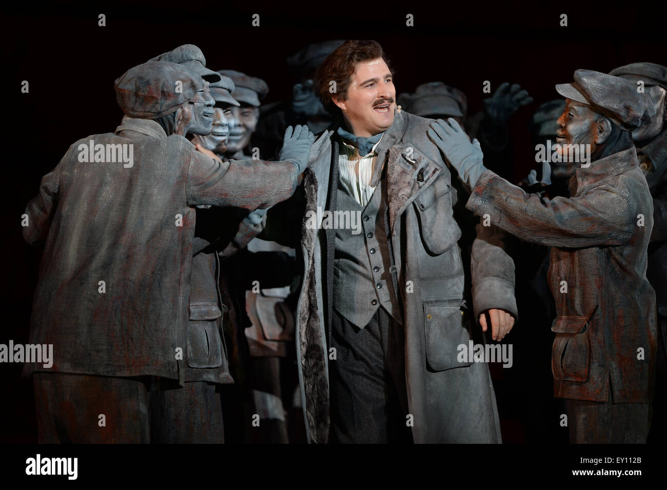Bregenz, Austria. 17th July, 2015. Italian tenor Riccardo Massi plays ...