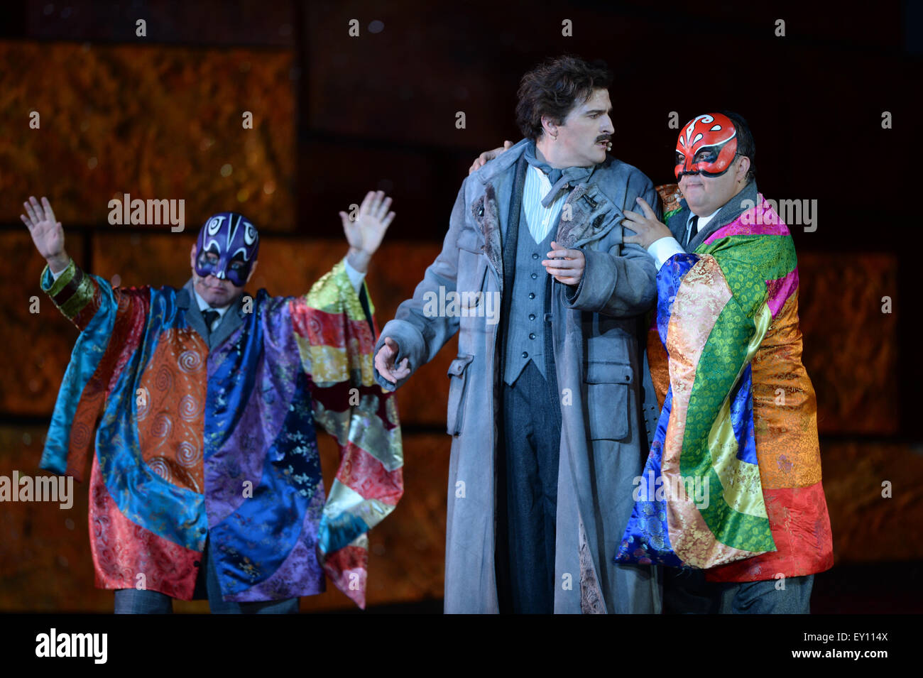 Bregenz, Austria. 17th July, 2015. Italian tenor Riccardo Massi as ...