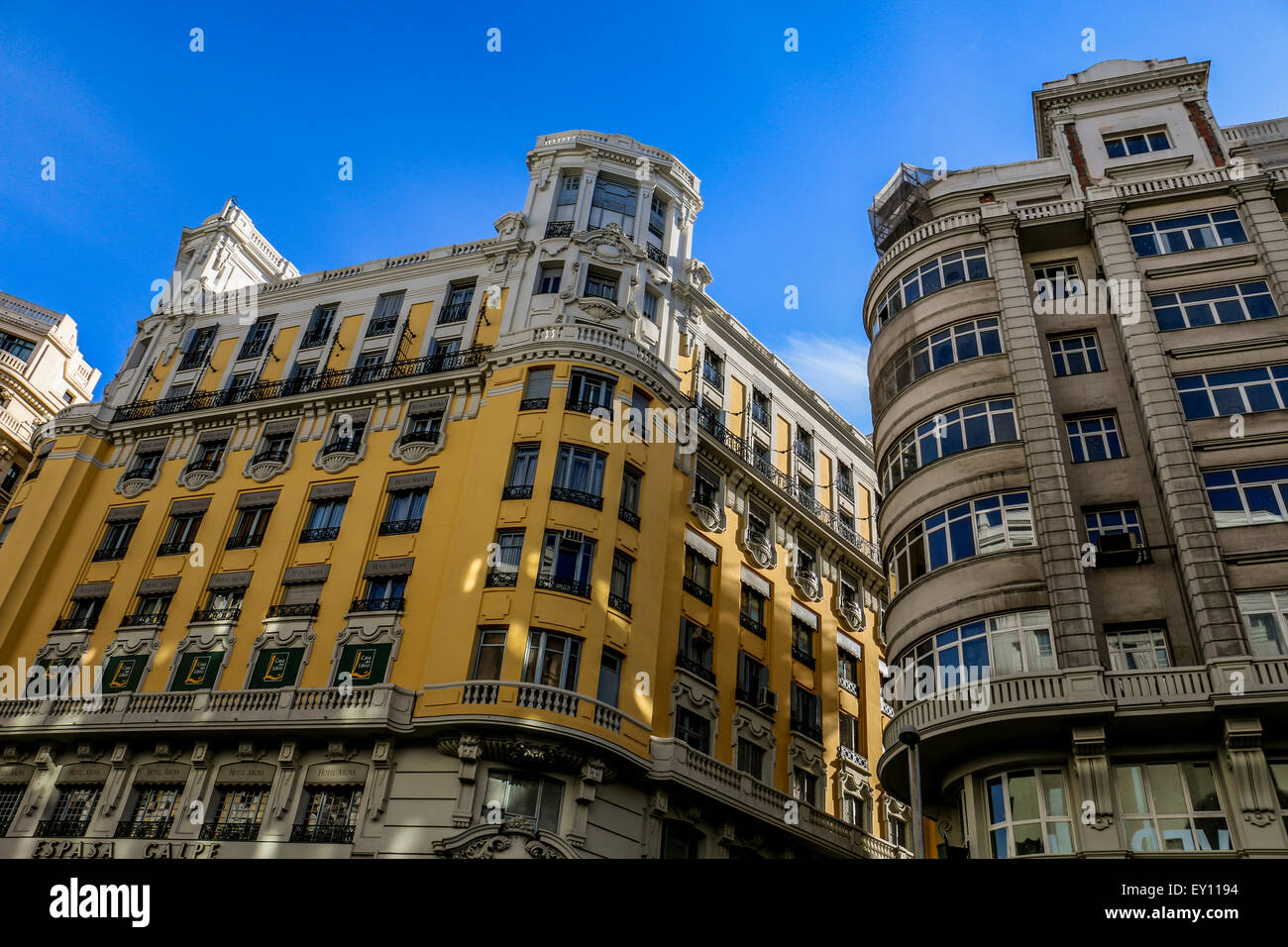Gran Via buildings Stock Photo - Alamy