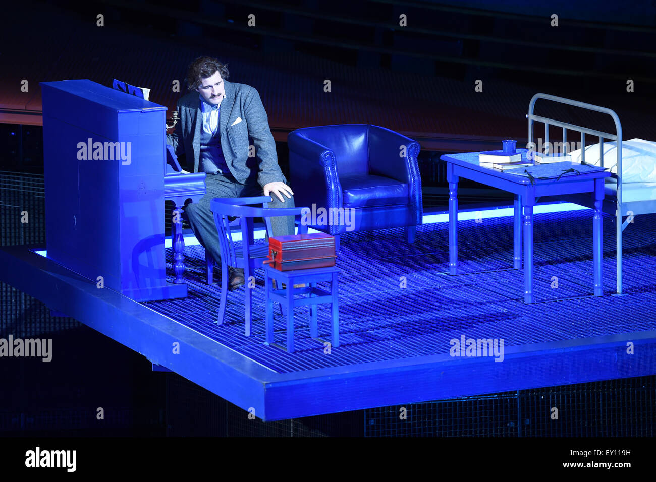 Bregenz, Austria. 17th July, 2015. Italian tenor Riccardo Massi as ...