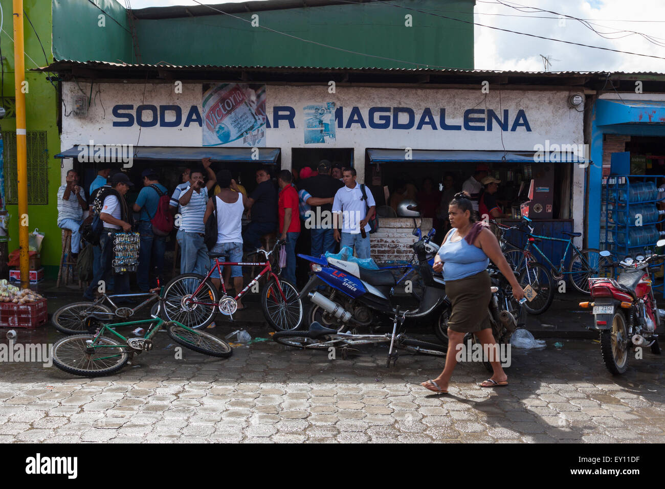 Street pub called Soda Bar Magdalena in Rivas, Nicaragua Stock Photo ...