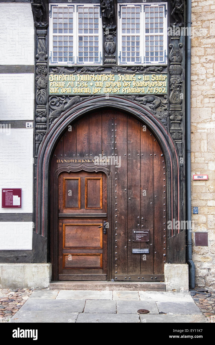 Braunschweig, Brunswick, Germany - Gildehaus Guild House Entrance ...