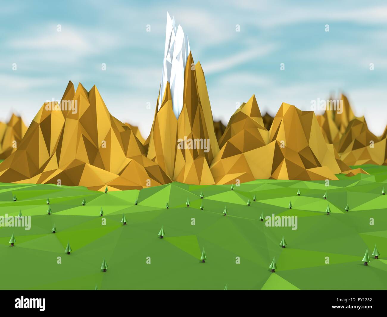 Mountainous terrain landscape, polygonal background Stock Photo - Alamy