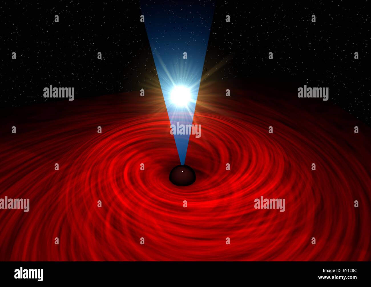 Black hole swallowing sun on black background Stock Photo - Alamy